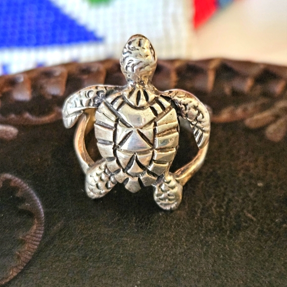Vintage | Jewelry | Vintage Sterling Silver Turtle Ring | Poshmark
